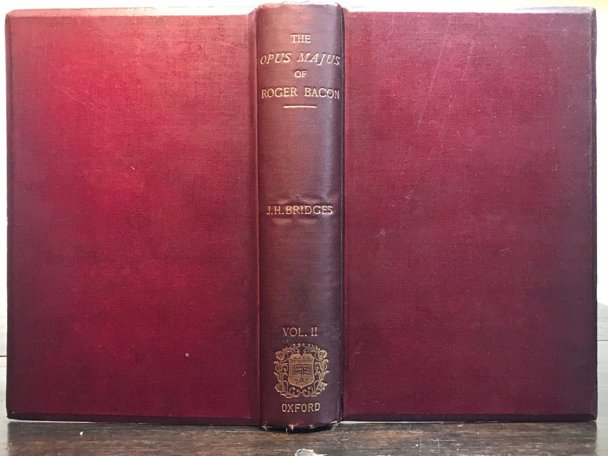 OPUS MAJUS OF ROGER BACON - Bridges, 1st 1897 - ASTROLOGY ALCHEMY MAGI ...