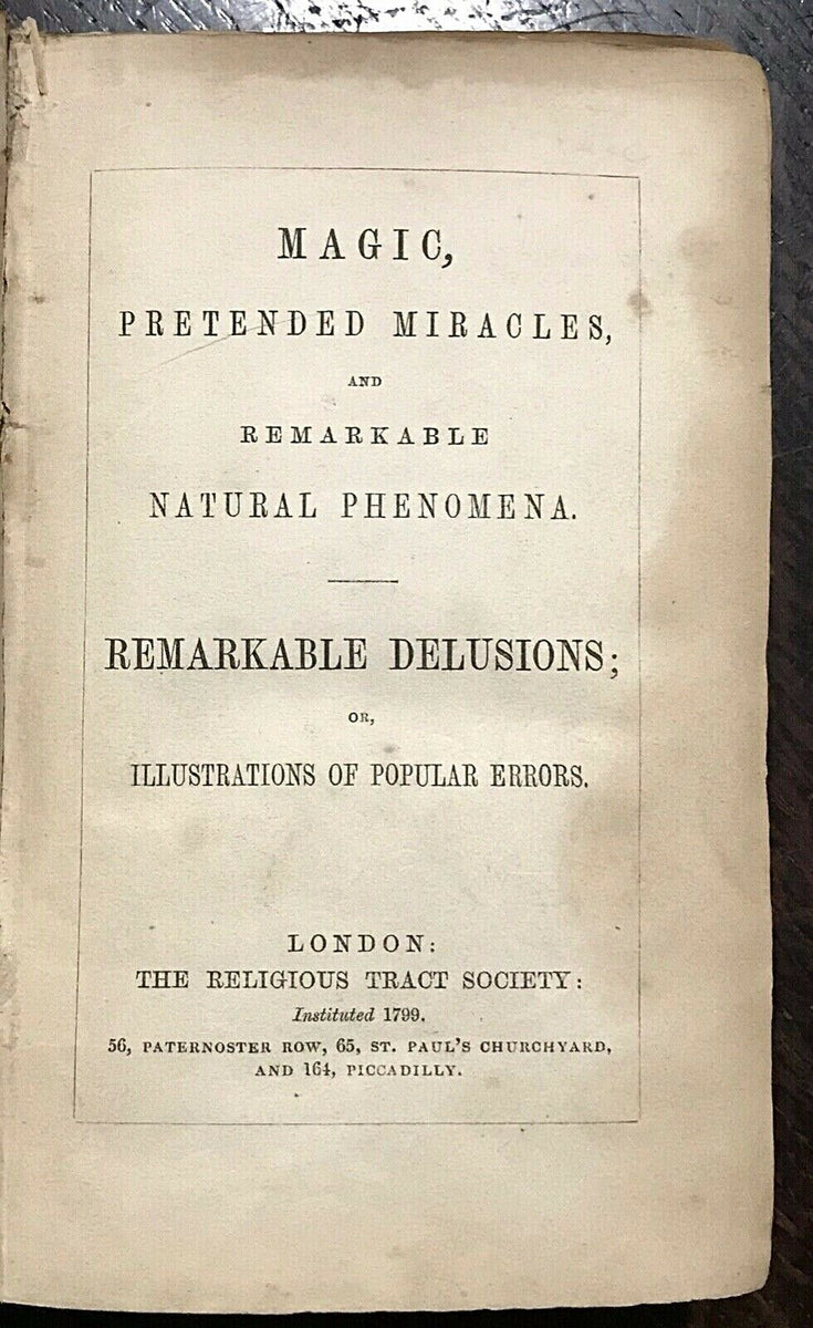 1848 MAGIC, PRETENDED MIRACLES & REMARKABLE NATURAL PHENOMENA - MAGICK ...
