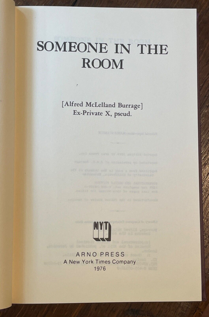 SOMEONE IN THE ROOM - Arno Press, 1st 1976 - HORROR GHOST SUPERNATURAL ...