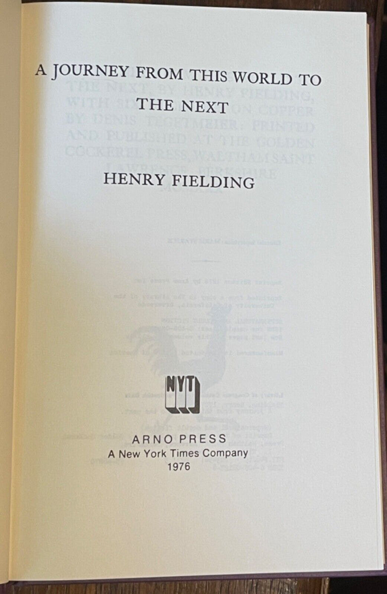 JOURNEY FROM THIS WORLD TO THE NEXT - Arno Press, 1st 1976 - AFTERLIFE ...