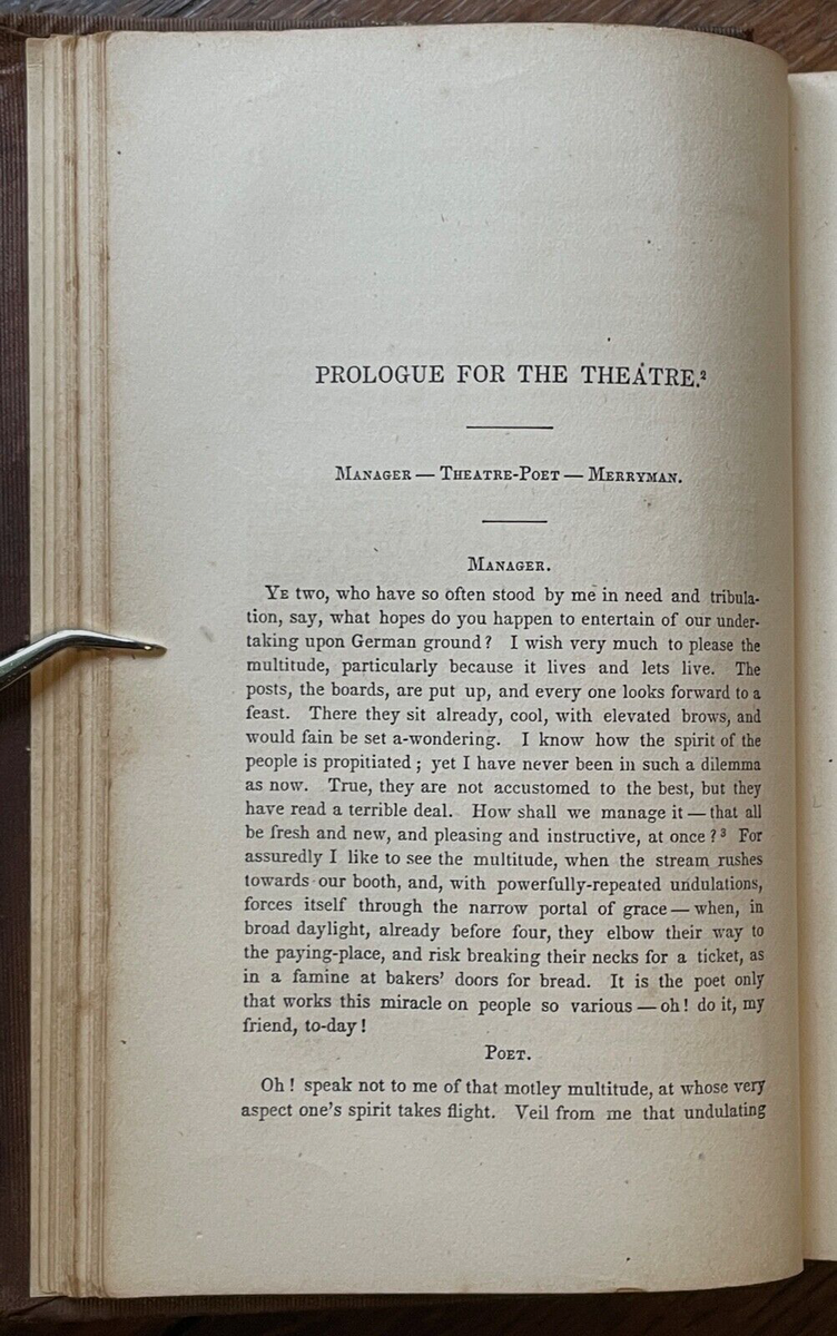 FAUST: A DRAMATIC POEM BY GOETHE - Hayward, 1856 - POETRY PACT WITH DE ...