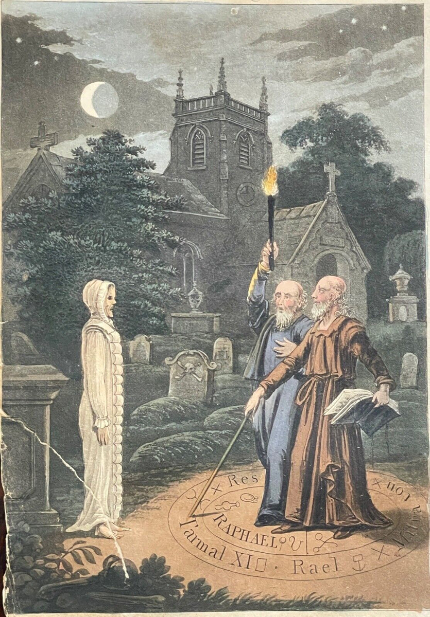 NECROMANCY CEREMONY - OCCULT MAGICK ENGRAVING (Raphael's ASTROLOGER ...