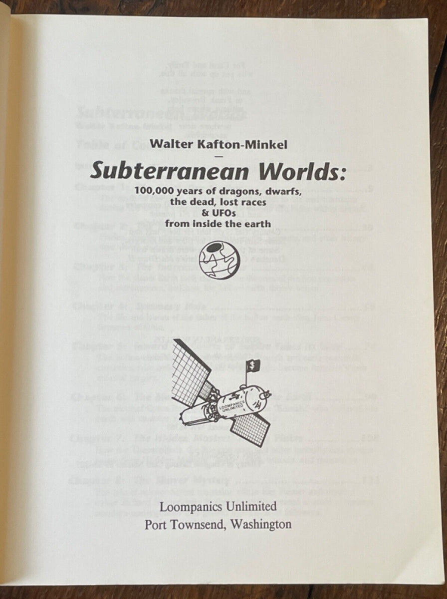 SUBTERRANEAN WORLDS - Kafton-Minkel, 1st 1989 - MONSTERS, UFOs, HOLLOW ...
