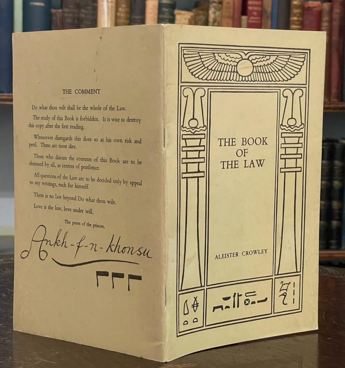THE BOOK OF THE LAW - Aleister Crowley, 1973 - O.T.O. THELEMA OCCULT M ...