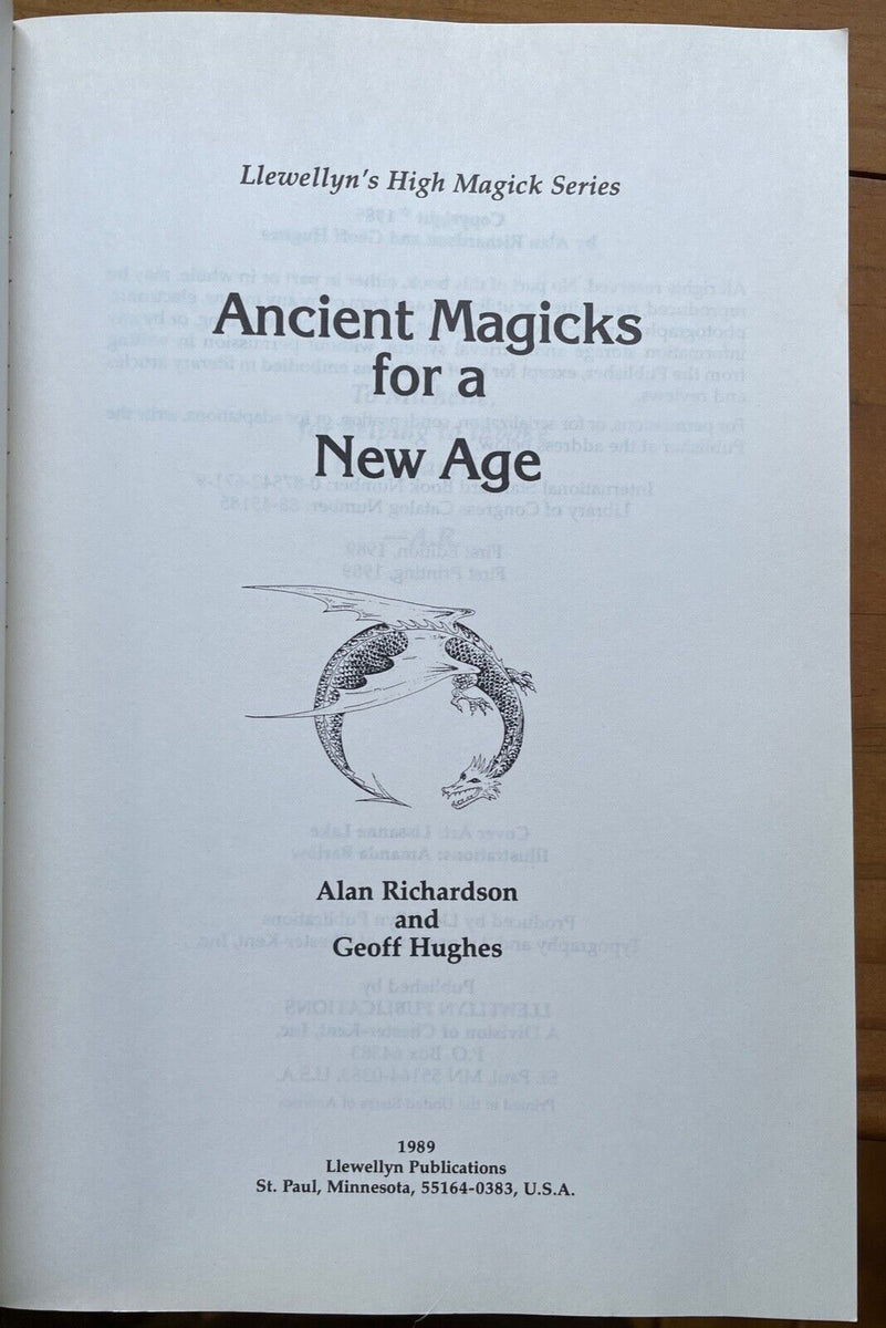 ANCIENT MAGICKS FOR A NEW AGE - 1st 1989 - KING ARTHUR MERLIN MAGICIAN ...