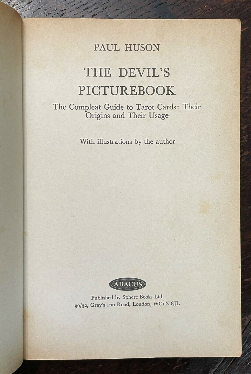DEVIL'S PICTURE BOOK - Paul Huson, 1972 - TAROT MAGICK DIVINATION PAGA ...