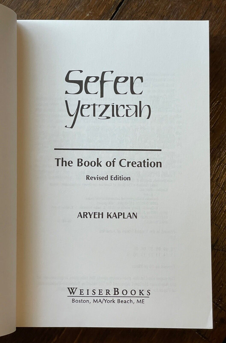 SEFER YETZIRAH: BOOK OF CREATION - 1997 - KABBALAH KABBALISTIC MEDITAT ...
