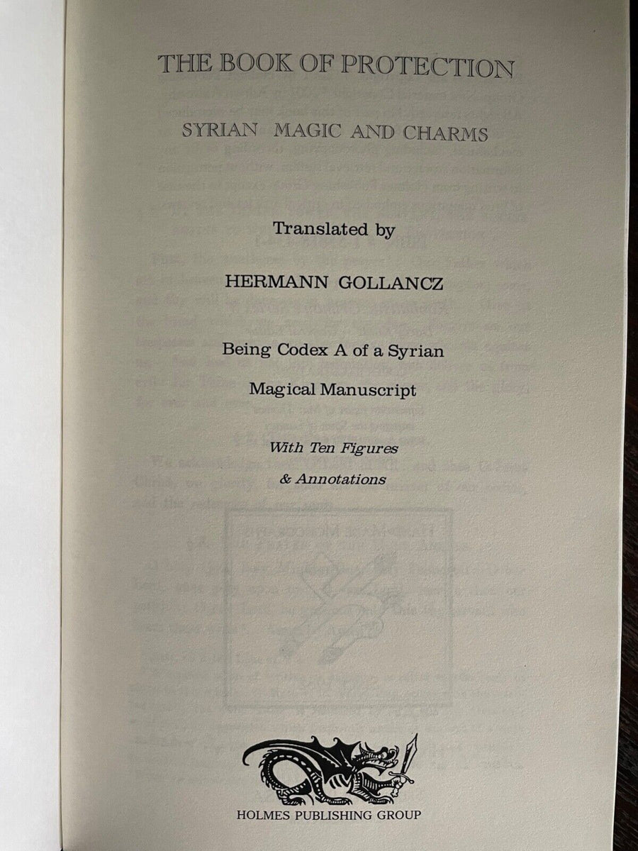 BOOK OF PROTECTION - 2001 - ANCIENT SYRIAN MAGICK BINDING SPELLS GRIMO ...