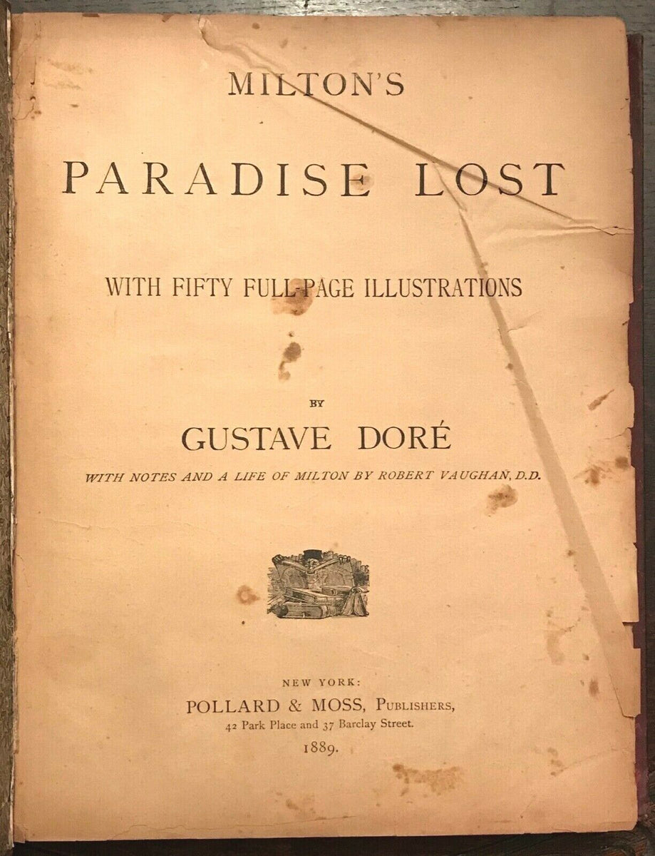 GUSTAV DORE - Milton's PARADISE LOST - 1889, DEMONS SATAN LUCIFER ANGE ...