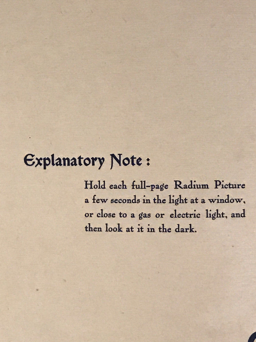 THE RADIUM BOOK - William Rose, RARE "HOLD TO THE LIGHT FANTASY" 2nd E ...