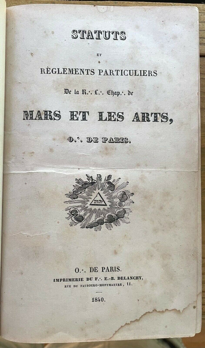 FRENCH FREEMASON ANTHOLOGY, 1840-1851 - MASONIC RITES RITUALS CEREMONI ...