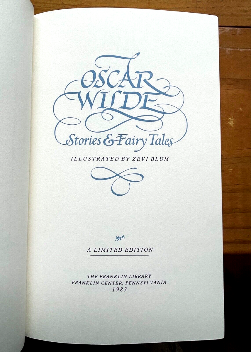 OSCAR WILDE STORIES & FAIRY TALES - Franklin Library Limited Ed, Leath ...