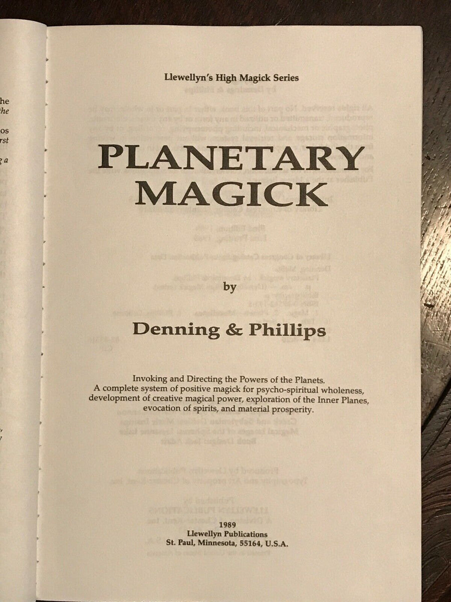 PLANETARY MAGICK: INVOKING POWERS OF PLANETS - Denning, Phillips, 1989 ...