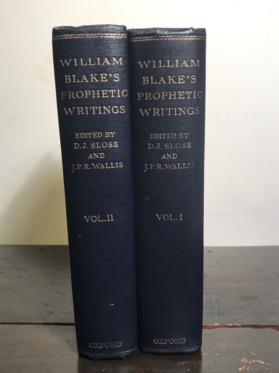 PROPHETIC WRITINGS OF WILLIAM BLAKE, Sloss, Wallis ~ 1st/1st 1926 HC/D ...
