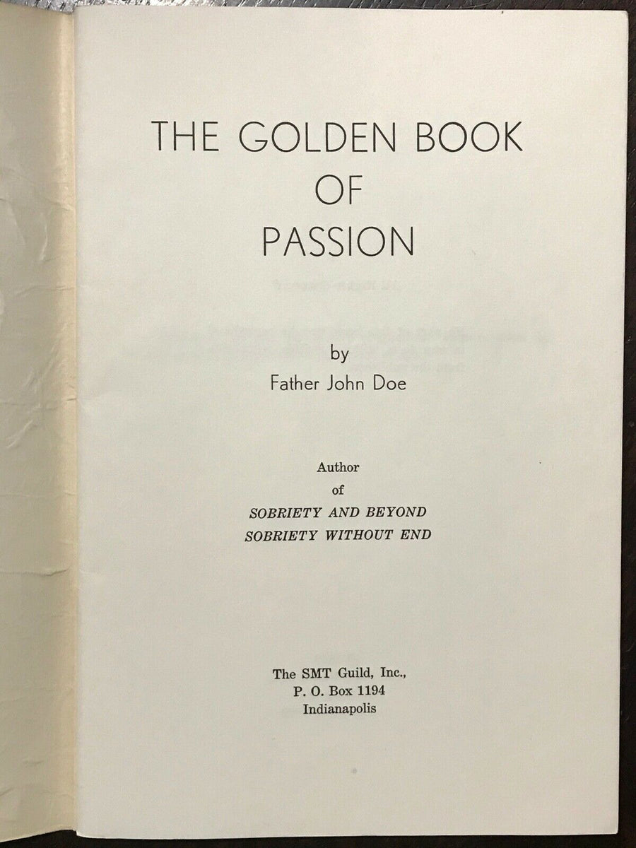 ALCOHOLICS ANONYMOUS AA - Pfau / John Doe - GOLDEN BOOK OF PASSION, 19 ...