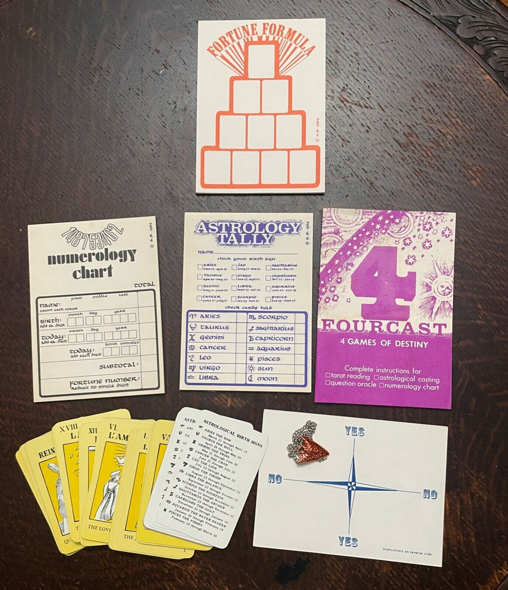 FOURCAST: 4 GAMES OF DESTINY - 1st 1969 - TAROT ASTROLOGY NUMEROLOGY D ...