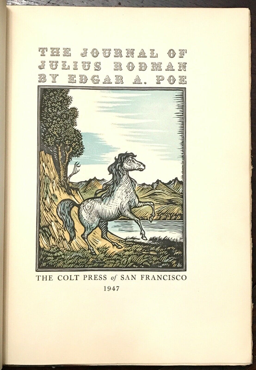 JOURNAL OF JULIUS RODMAN - Edgar Allan Poe, Ltd Ed 500, 1947 ILLUSTRAT ...