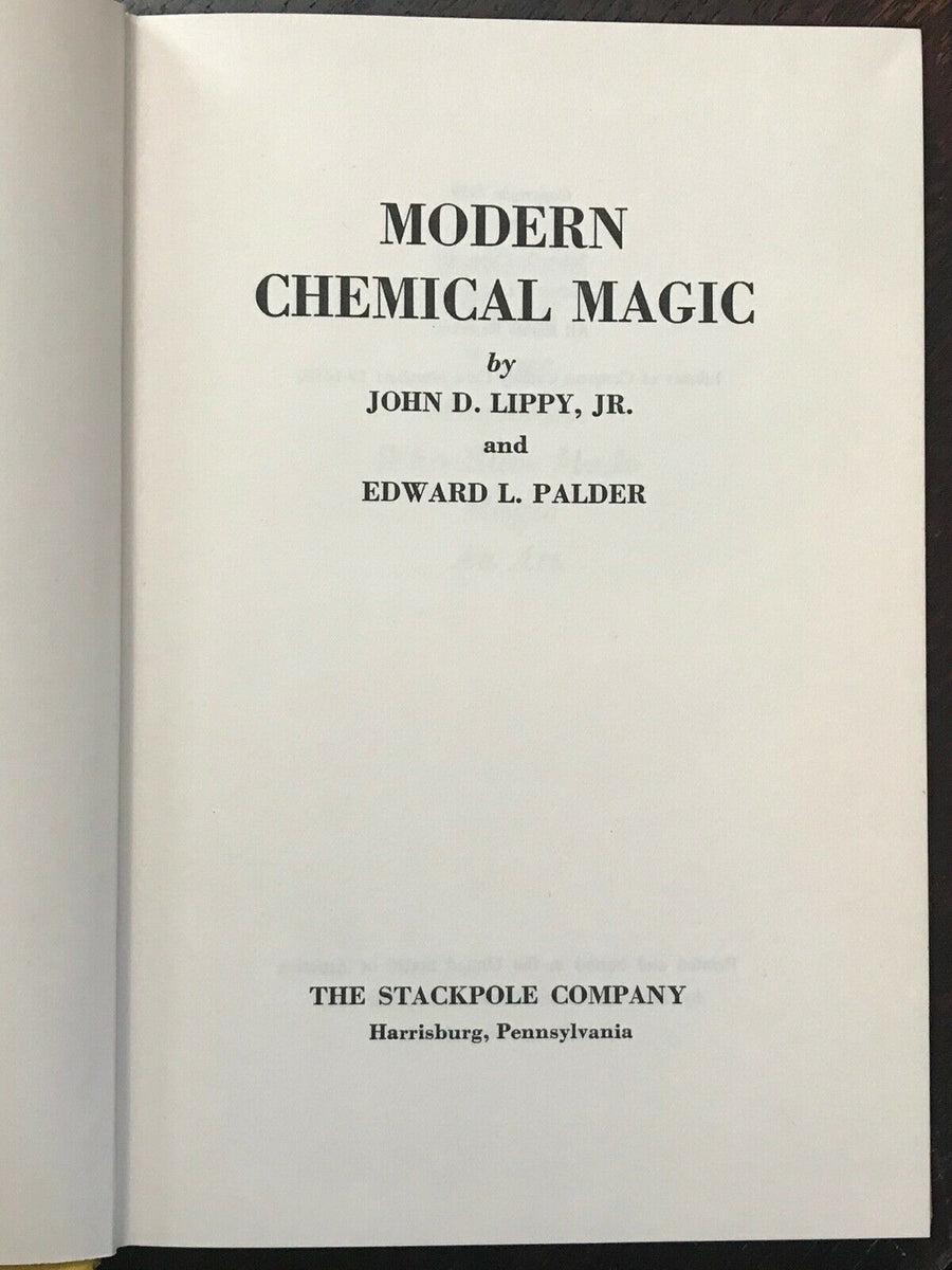 MODERN CHEMICAL MAGIC - 1959 SCIENCE CHEMISTRY ALCHEMY MAGIC TRICKS FI ...