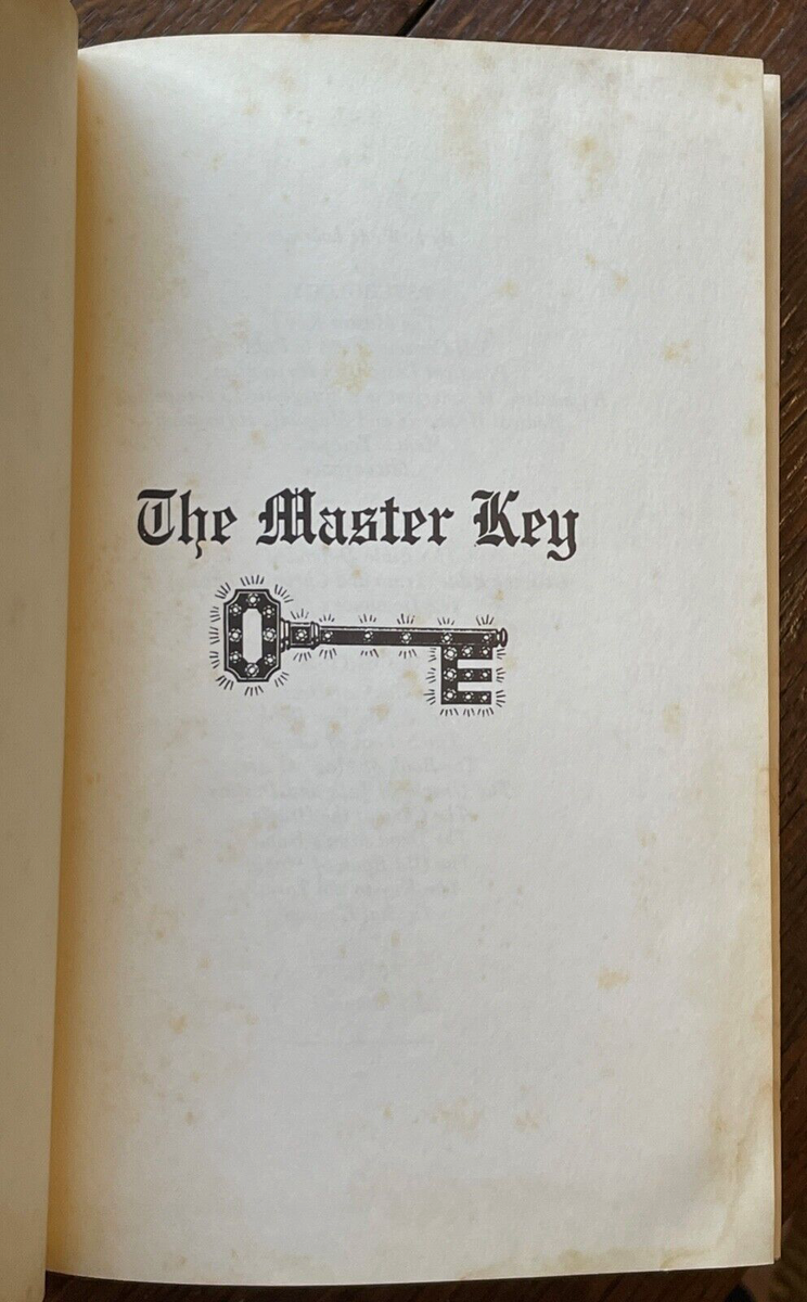 THE MASTER KEY - De Laurence, 1941 OCCULT MAGICK MYSTICISM MYSTIC MANI ...