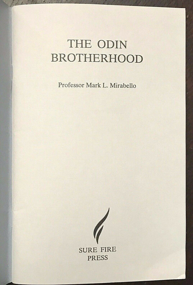 THE ODIN BROTHERHOOD - Mark Mirabello, 1st 1992 PAGAN OCCULT SECRET SO ...