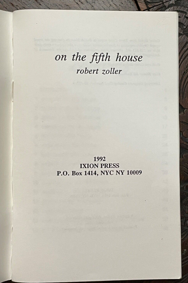 ON THE FIFTH HOUSE - Zoller, 1st 1992 - ASTROLOGY ZODIAC HOROSCOPES DI ...