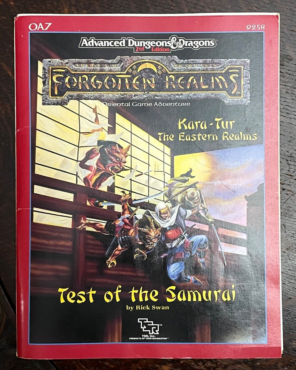 AD&D FORGOTTEN REALMS KARA - TUR TEST OF THE SAMURAI - Swan, 1st 1989 ...
