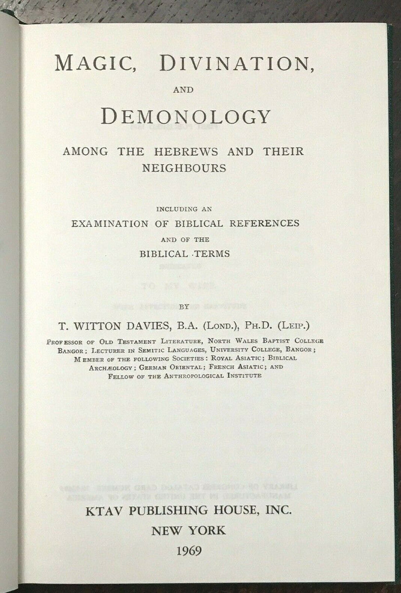MAGIC, DIVINATION, AND DEMONOLOGY - JEWISH HEBREW MAGICK DEMONS OCCULT ...
