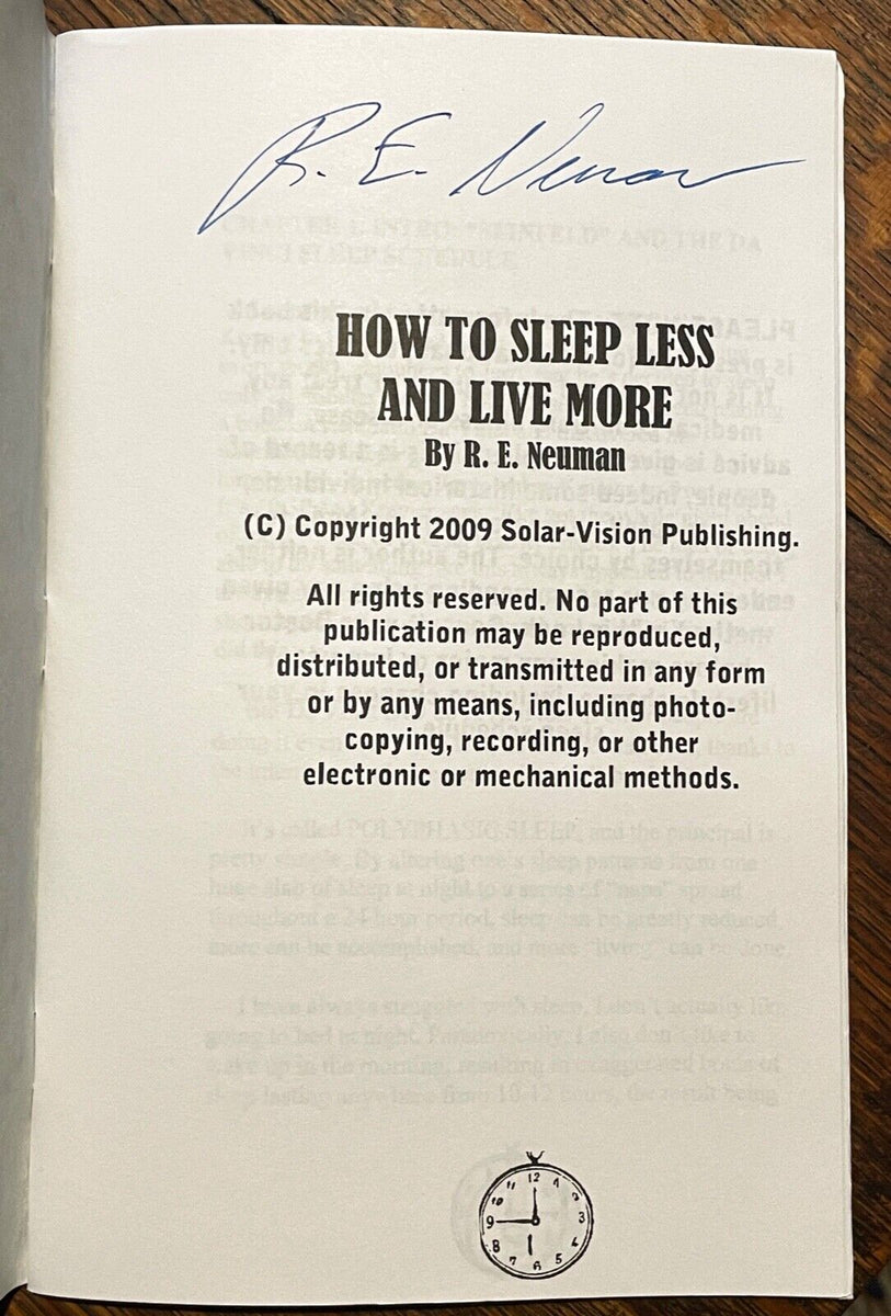 SLEEP LESS AND LIVE MORE - Neuman, 1st 2009 HELP SLEEPING SELF HYPNOSI ...