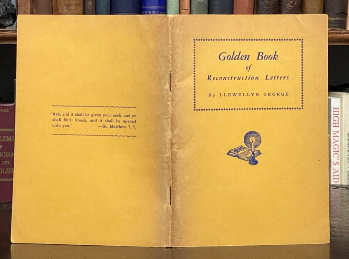 GOLDEN BOOK OF RECONSTRUCTION LETTERS - Llewellyn George, 1st 1941 - A ...