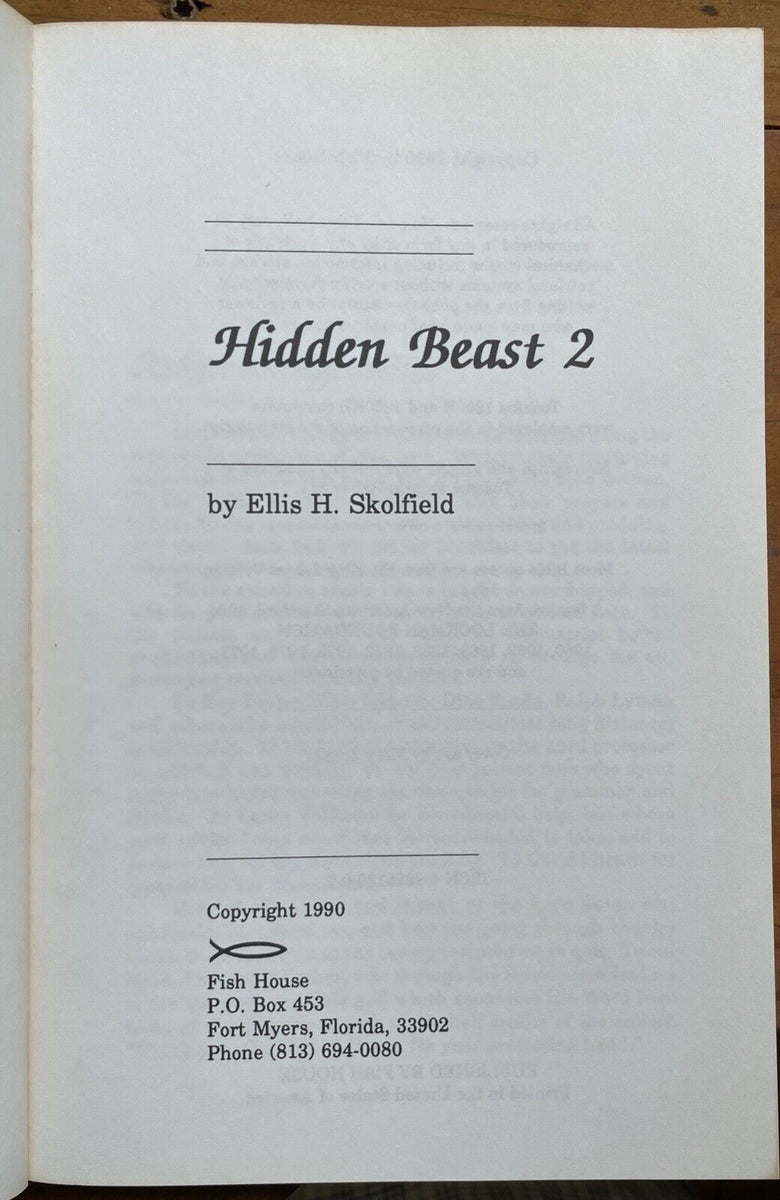 HIDDEN BEAST 2: MID-EAST IN PROPHECY - Skolfield, 1st 1990 ARMAGEDDON ...