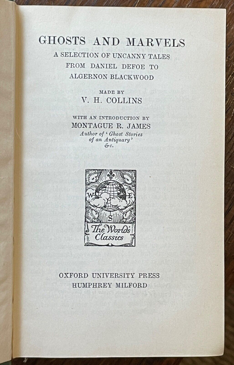 GHOSTS AND MARVELS - Collins, 1927 - UNCANNY GHOST OCCULT SUPERNATURAL ...