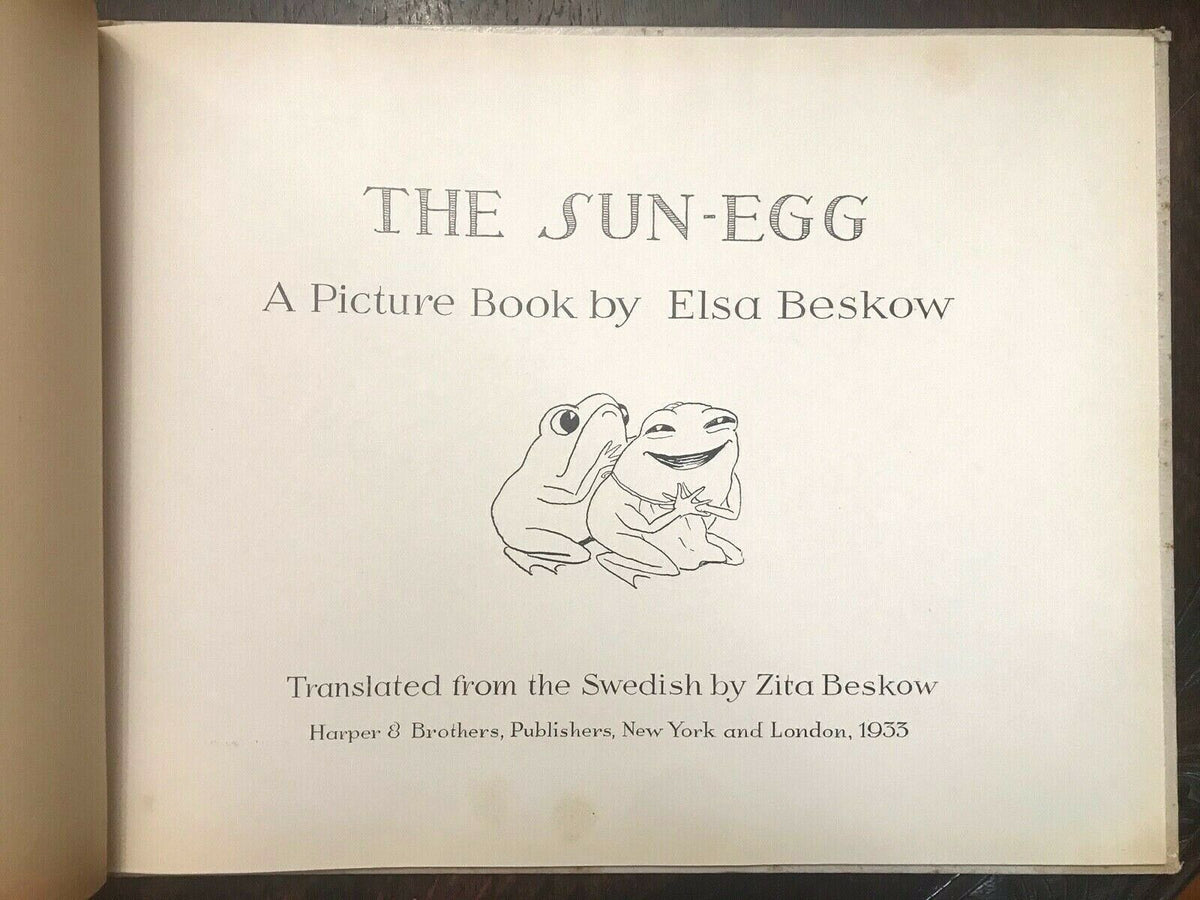 THE SUN-EGG - Elsa Beskow, RARE 1st Ed 1933 ILLUSTRATED CHILDREN'S FAI ...