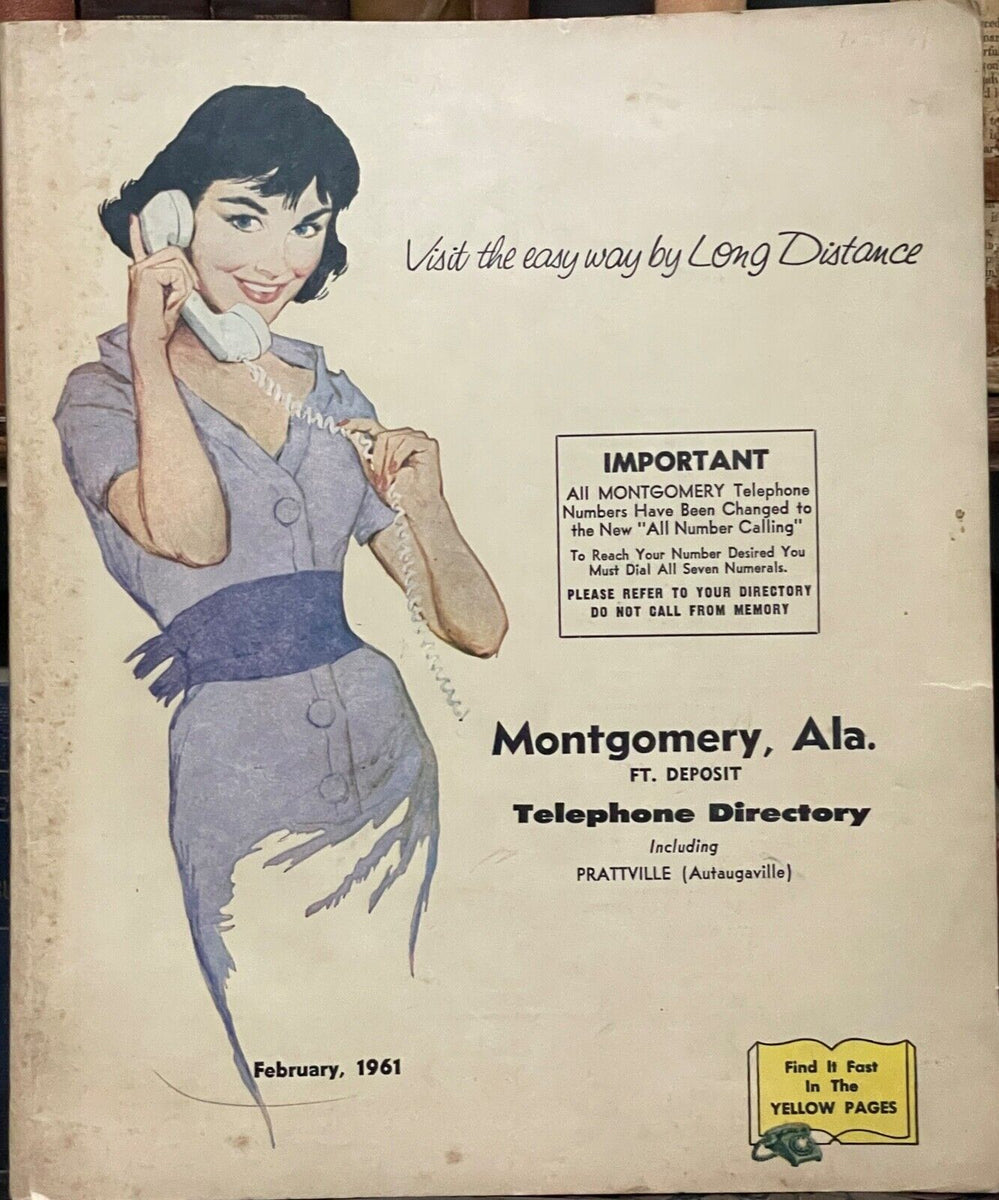 1961 - MONTGOMERY ALABAMA TELEPHONE DIRECTORY - BELL TELEPHONE - ADVER ...