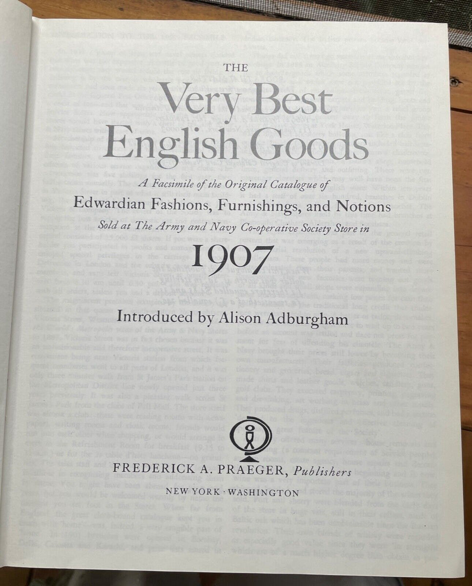 VERY BEST ENGLISH GOODS 1907 - CATALOG VICTORIAN EDWARDIAN FASHIONS, F ...