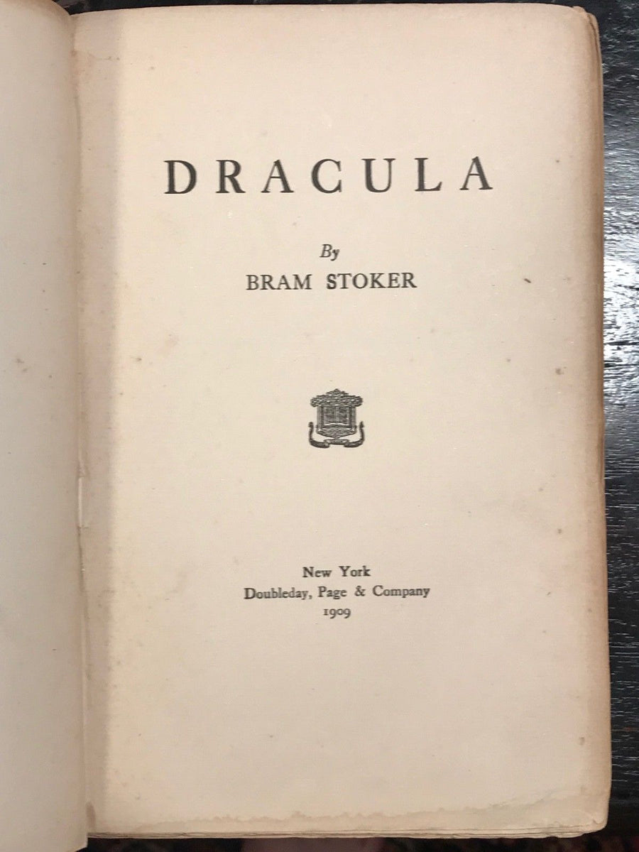 DRACULA by Bram Stoker - Early (6th) Edition, 1909 Doubleday - GOTHIC ...