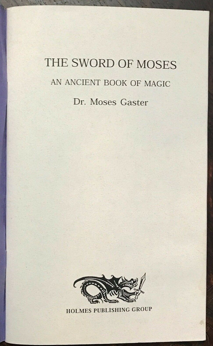 SWORD OF MOSES: AN ANCIENT BOOK OF MAGIC - 1992 GRIMOIRE MAGICK w/ ERR ...