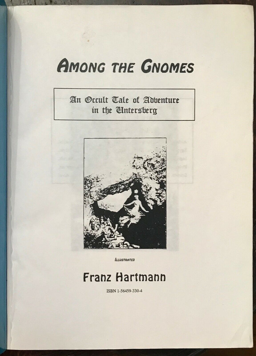 AMONG THE GNOMES - Franz Hartmann, 2010 - OCCULT TALE of FAIRIES ELVES ...