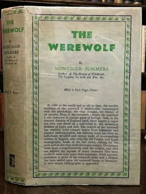 THE WEREWOLF - Montague Summers - 1st Ed, 1933 OCCULT WITCHCRAFT LYCAN ...