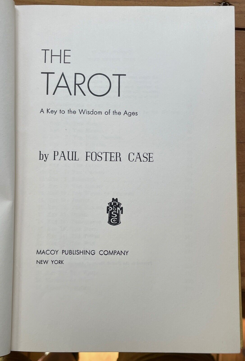 THE TAROT - Paul Foster Case, 1st 1947 - DIVINATION PROPHECY MAGICK OC ...